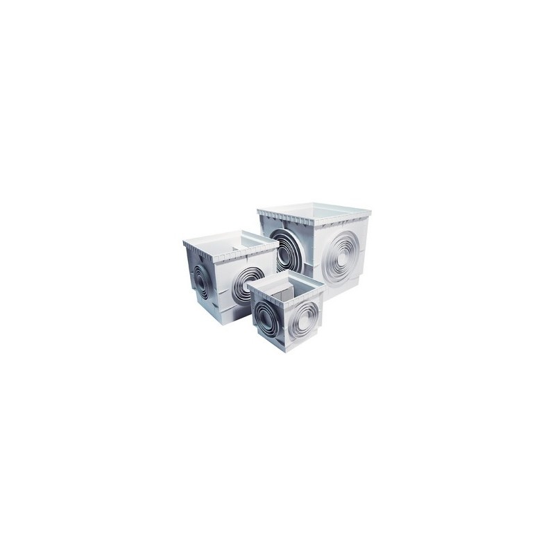 POZZETTO SINGOLO IN PLASTICA SENZA COPERCHIO cm. 40x40x39,5 h